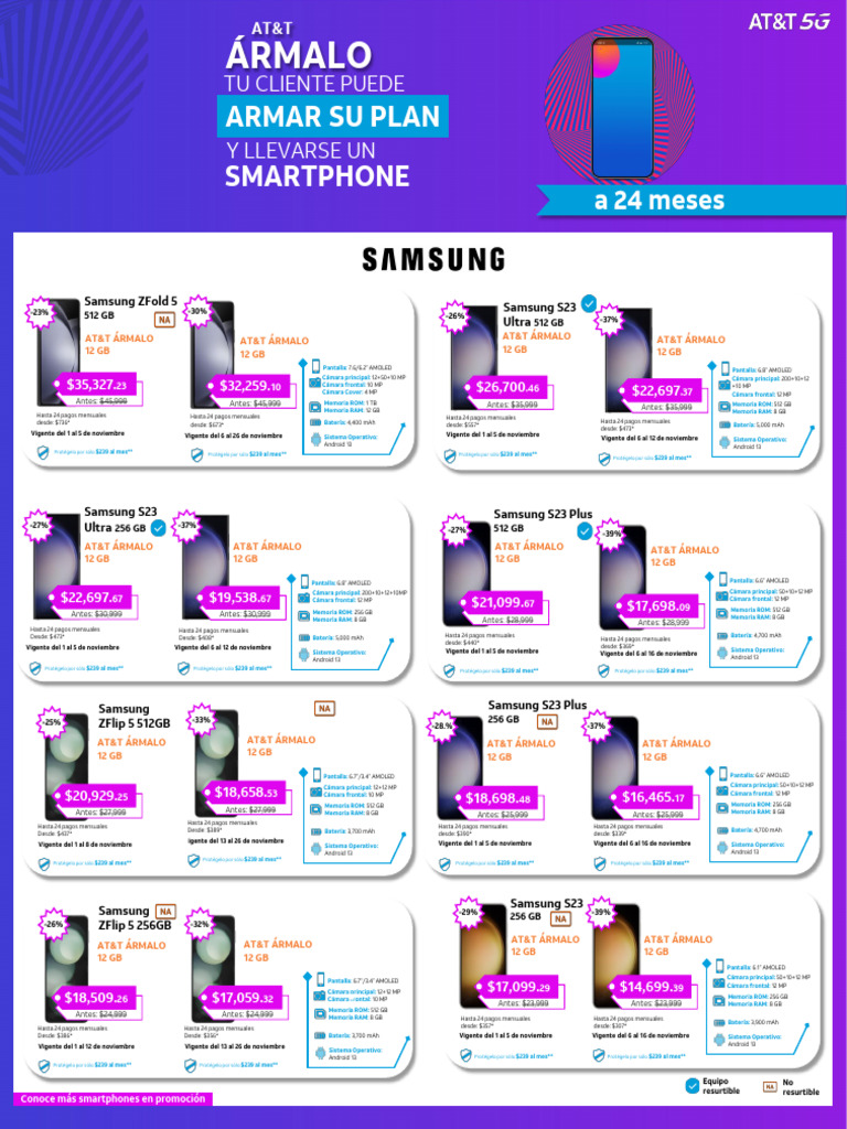Promociones AT&T Ármalo de Todas Las Marcas A 24 Meses | PDF | Yo ...