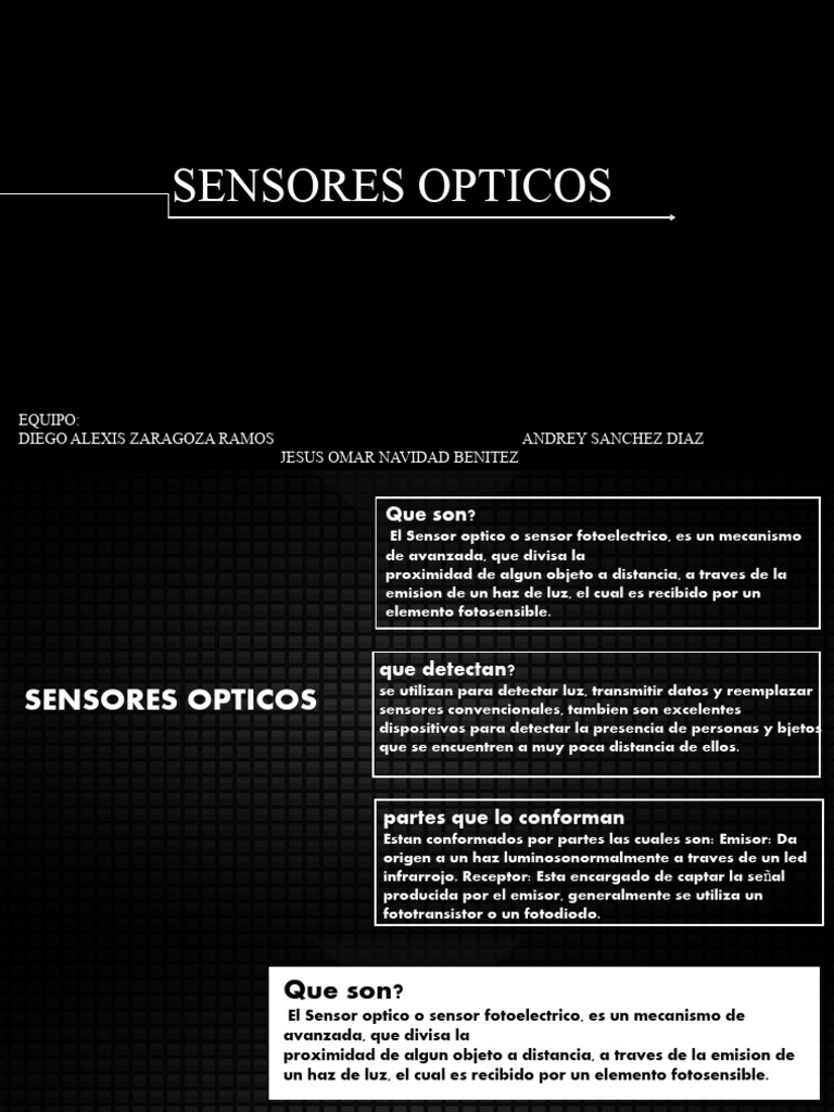 Tipos de Sensores Opticos Diego | PDF | Ciencias fisicas | Óptica