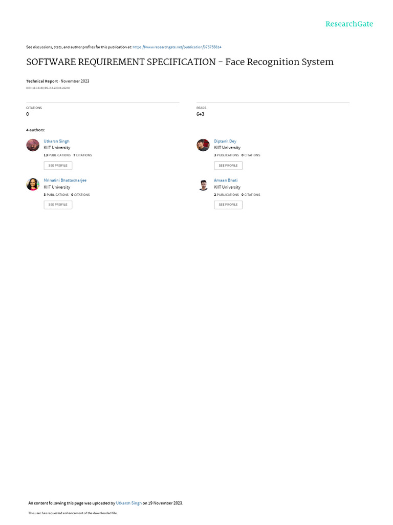 Team 12 SRS | PDF | Databases | Real Time Computing