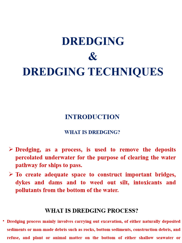 DREDGING | PDF | Dredging | Civil Engineering