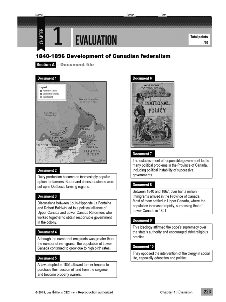 H4 Guide Ch1 EVAL Eleve | PDF | Quebec | Canada