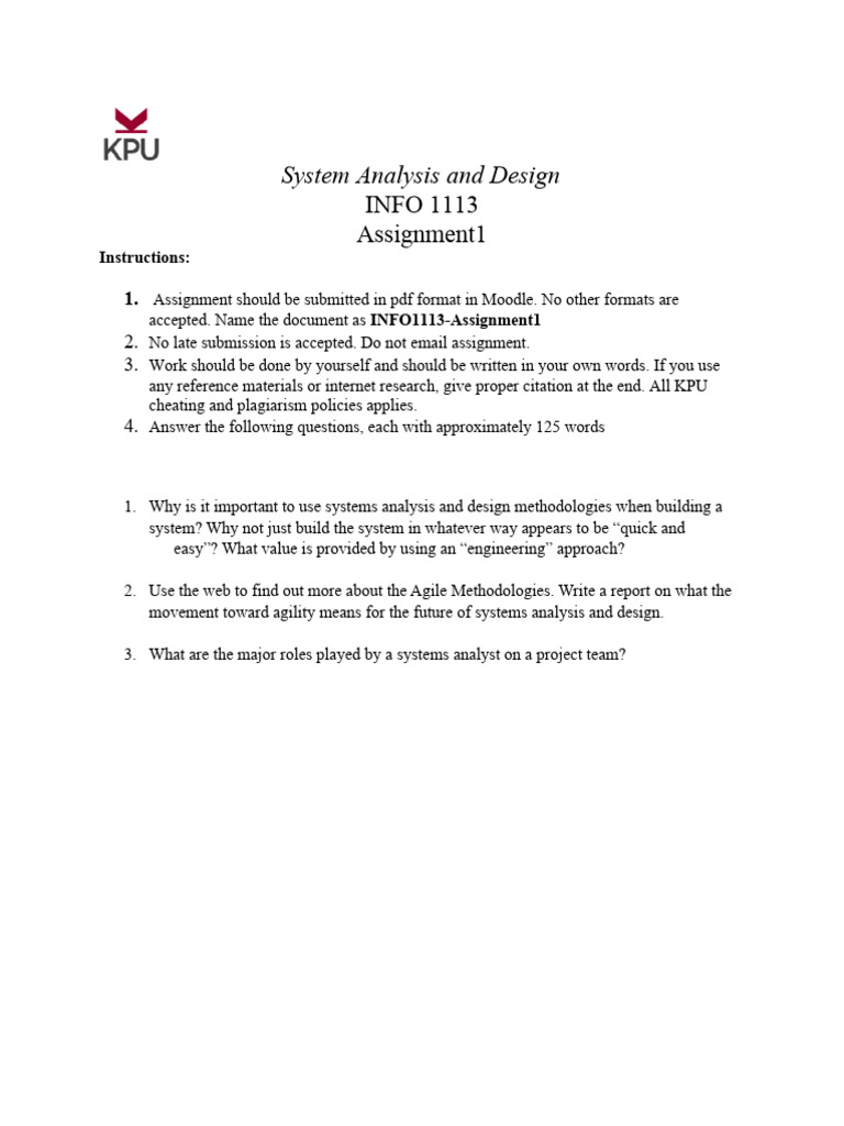 INFO 1113 - Assignment 1 | PDF