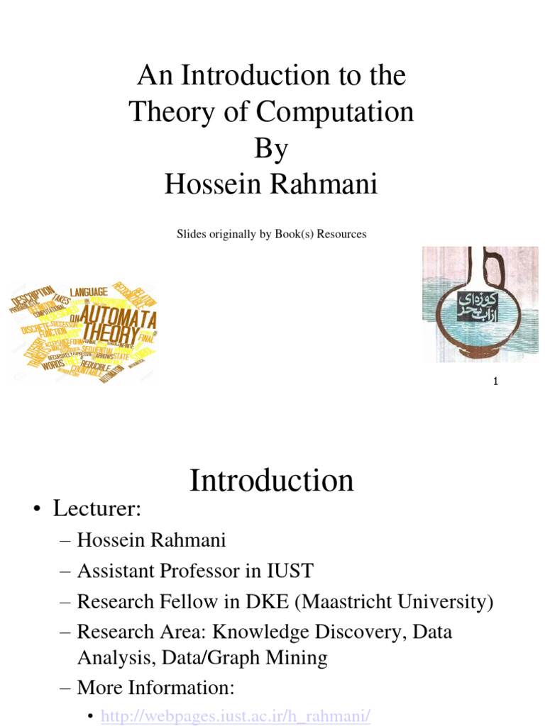00 Intro (HR) | PDF | Theory Of Computation | Computing