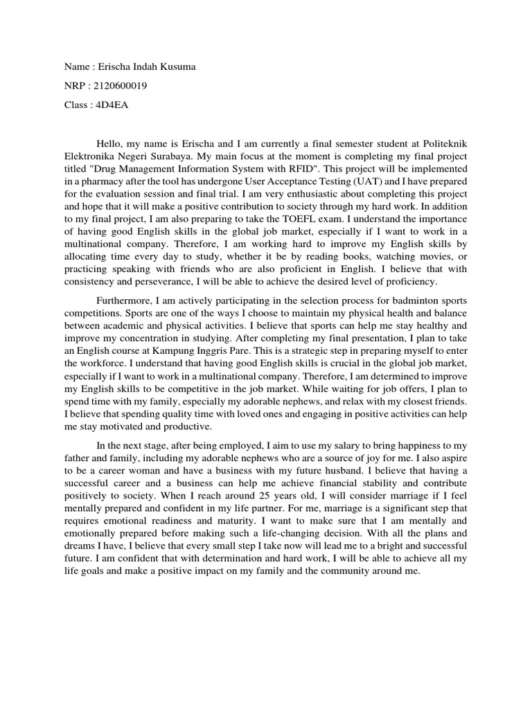 Final Project & Career Aspirations | PDF
