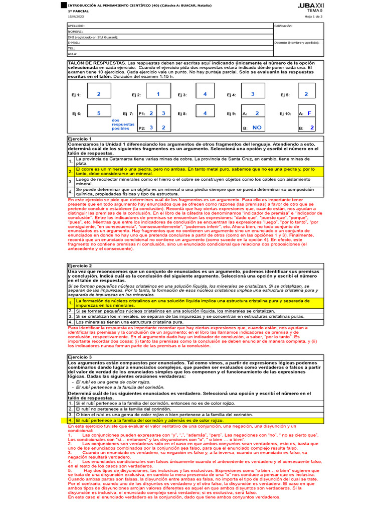 Clave Tema 5 y 6 (2) - IPC UBA XXI BUACAR | PDF | Axioma | Argumento