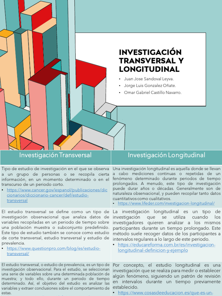 Investigación Transversal y Longitudinal (2849) | PDF | Estadísticas ...