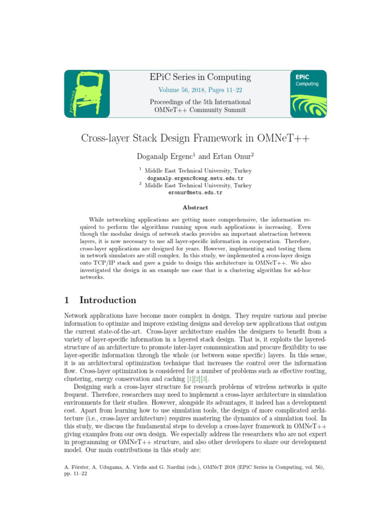 Cross-Layer Stack Design Framework in OMNeT | PDF | Computer Network ... Cross-Layer Stack Design Framework in OMNeT | PDF | Computer Network ...