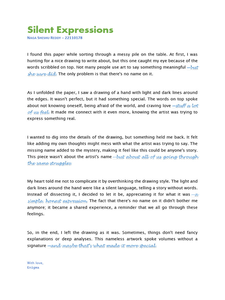 Silent Expressions | PDF