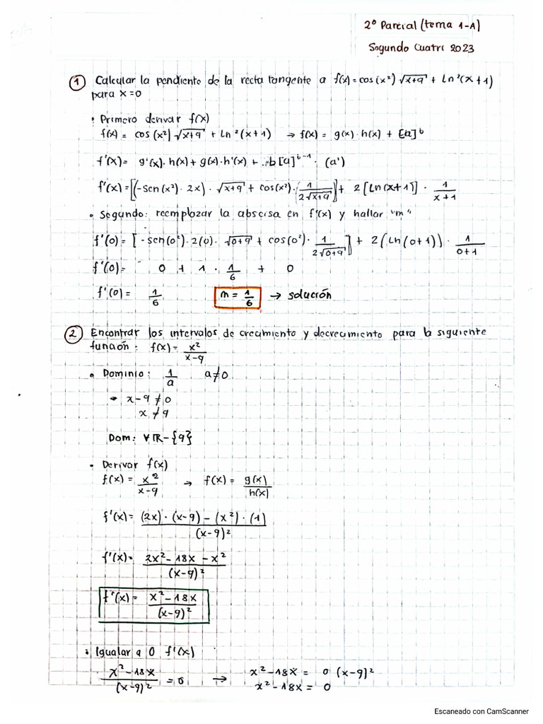2° Parcial (Tema 1-A) - 2C - Ejercicios de Práctica (Rossomando) | PDF