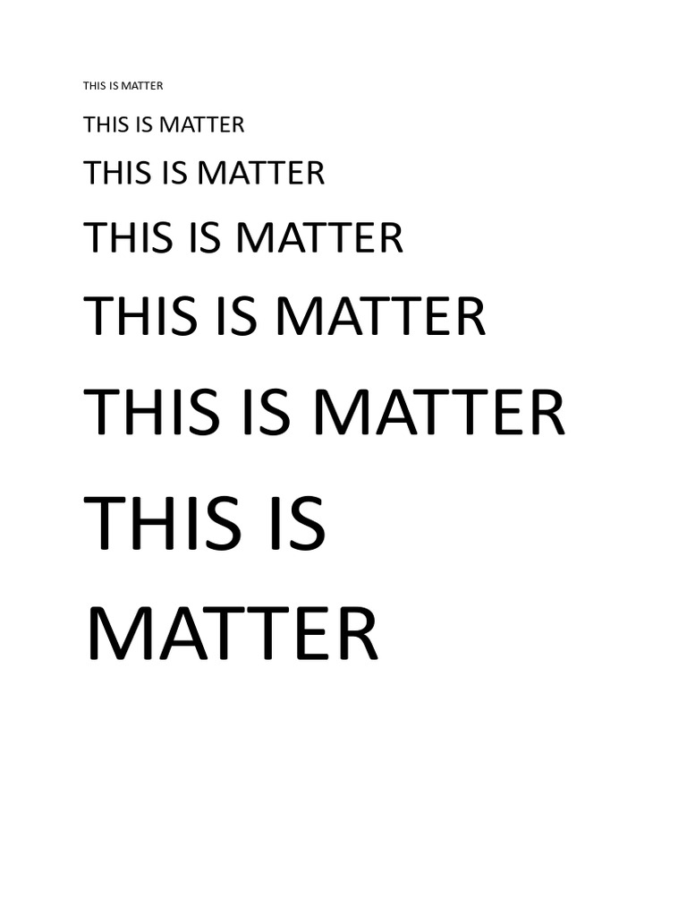 THIS IS MATTER Baby | PDF