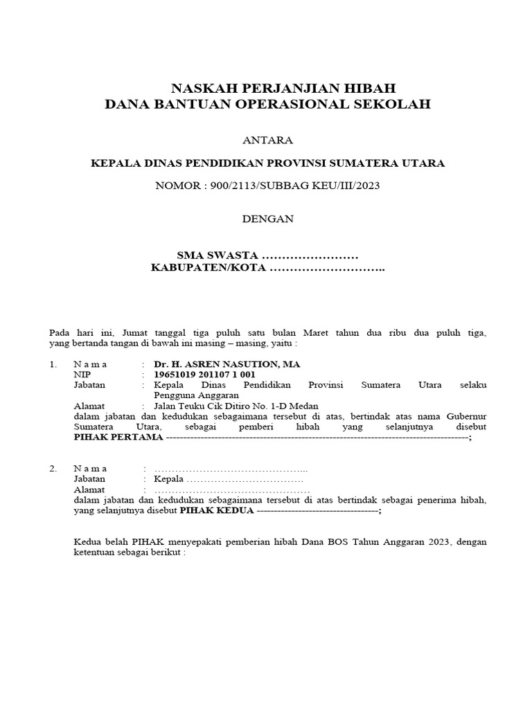 NPH Bos Sma Maret 2023 | PDF | Pengelolaan Keuangan & Uang