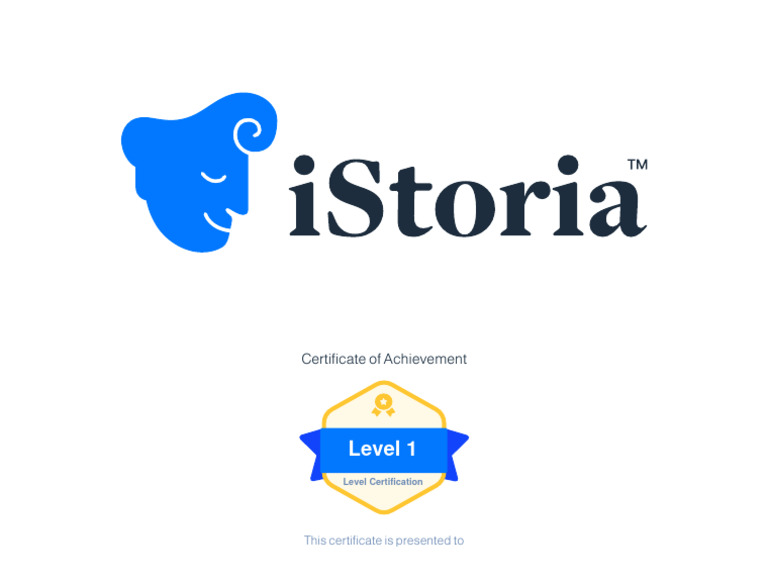 Istoria Certificate Level 1 | PDF