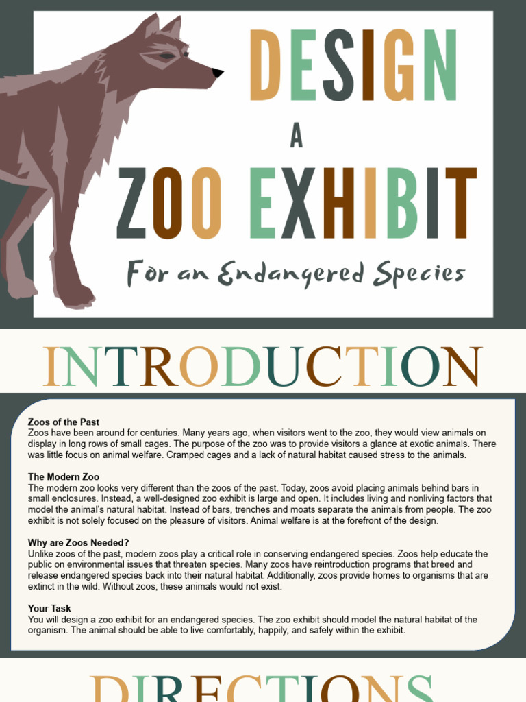 Designing a Modern Zoo Exhibit | PDF | Zoo | Endangered Species
