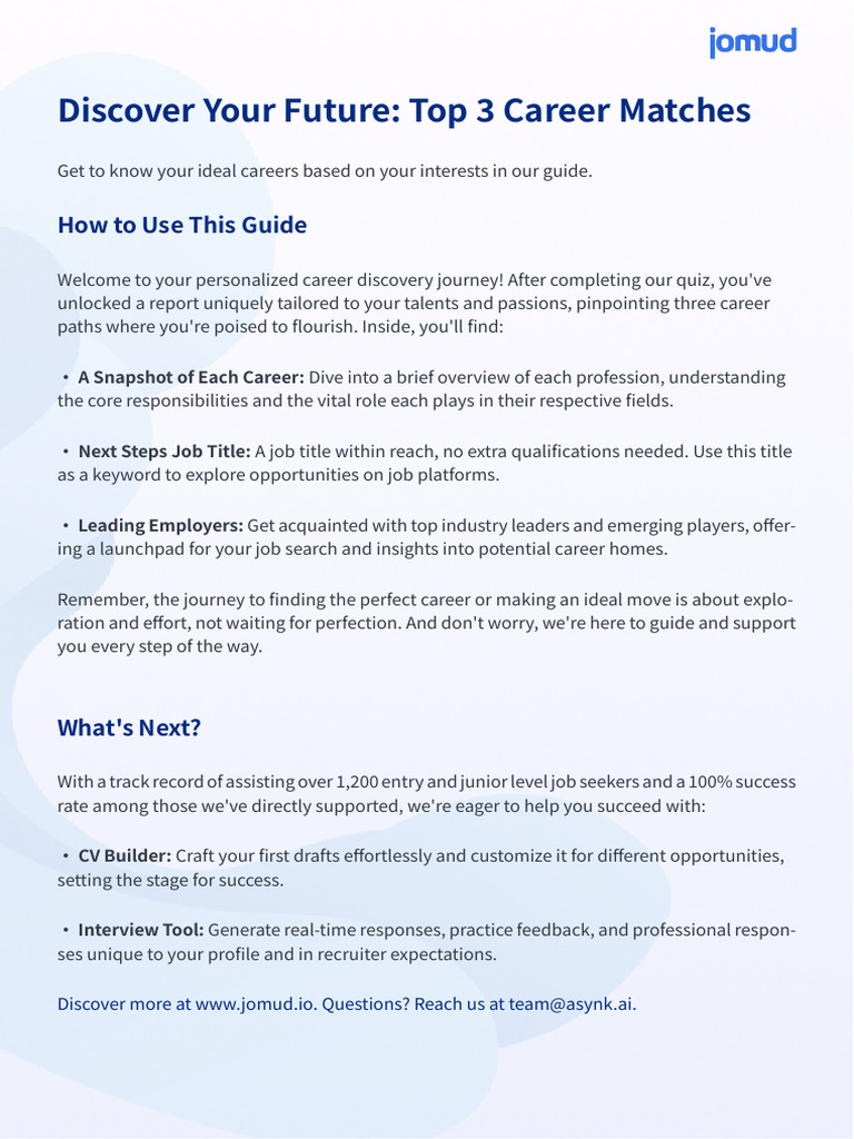 Career Interest | PDF