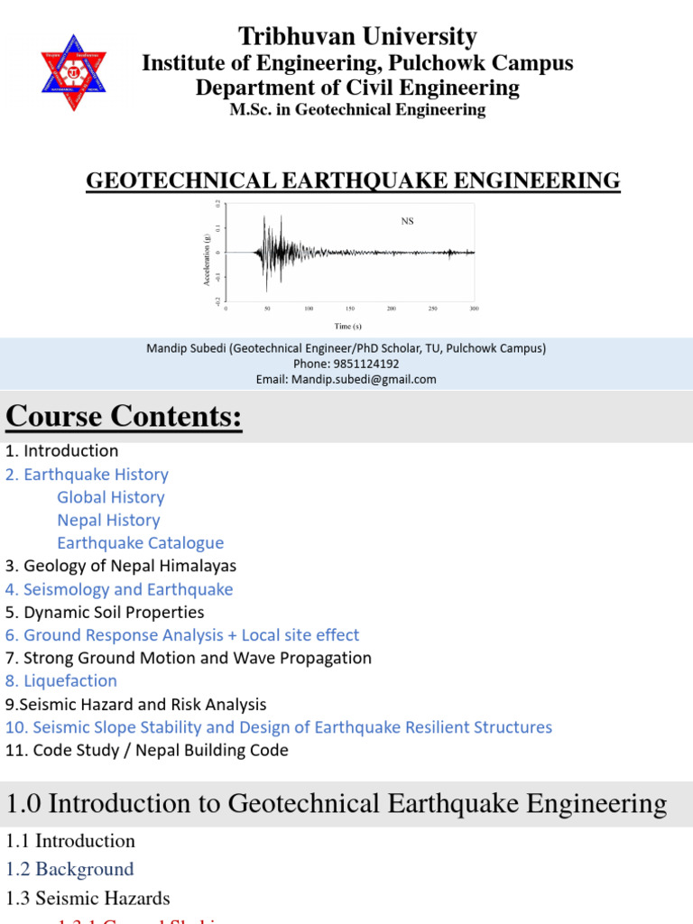 GEE Chapter-1 Introduction | PDF | Earthquakes | Earthquake Engineering