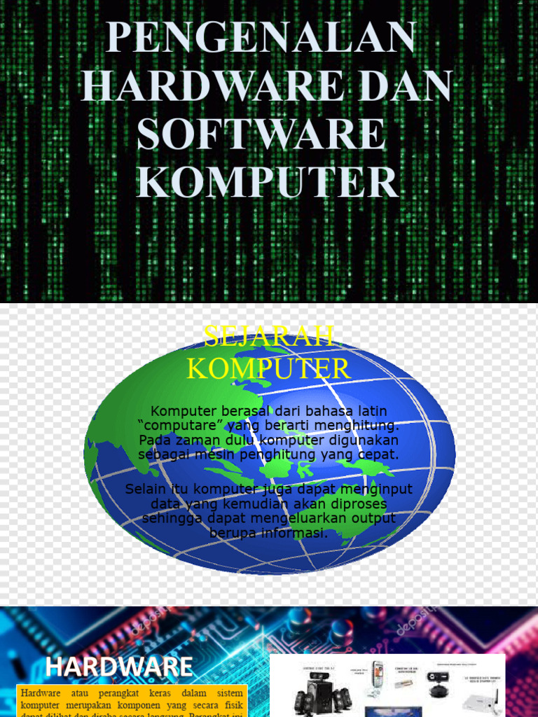 Pengenalan Hardware Dan Software Pada Komputer | PDF