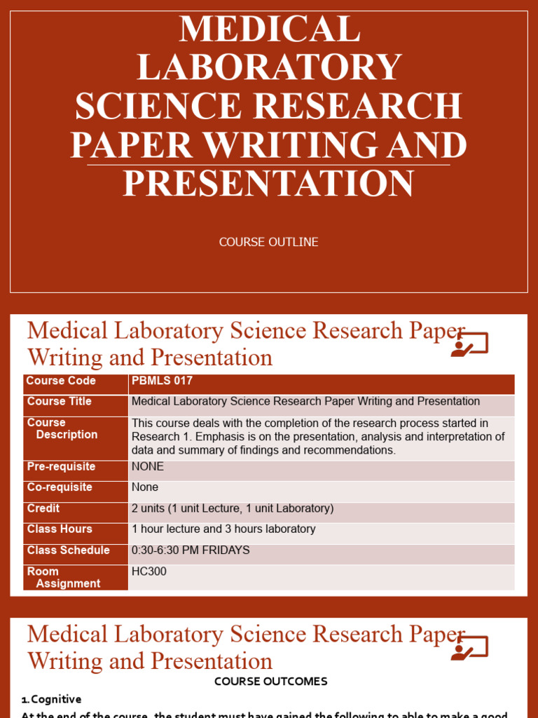 Medical Laboratory Science Research Course | PDF | Science | Data