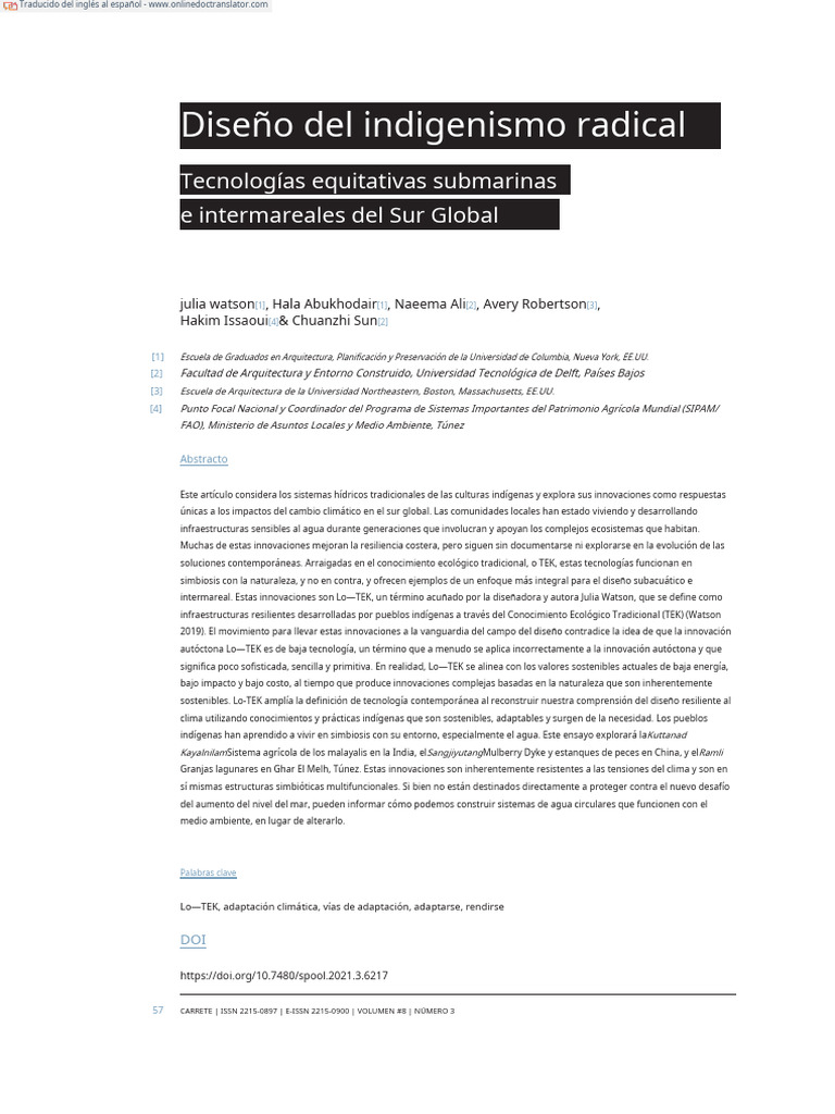 Design by Radical Indigenism Julia Watson - En.es | PDF | Agua ...