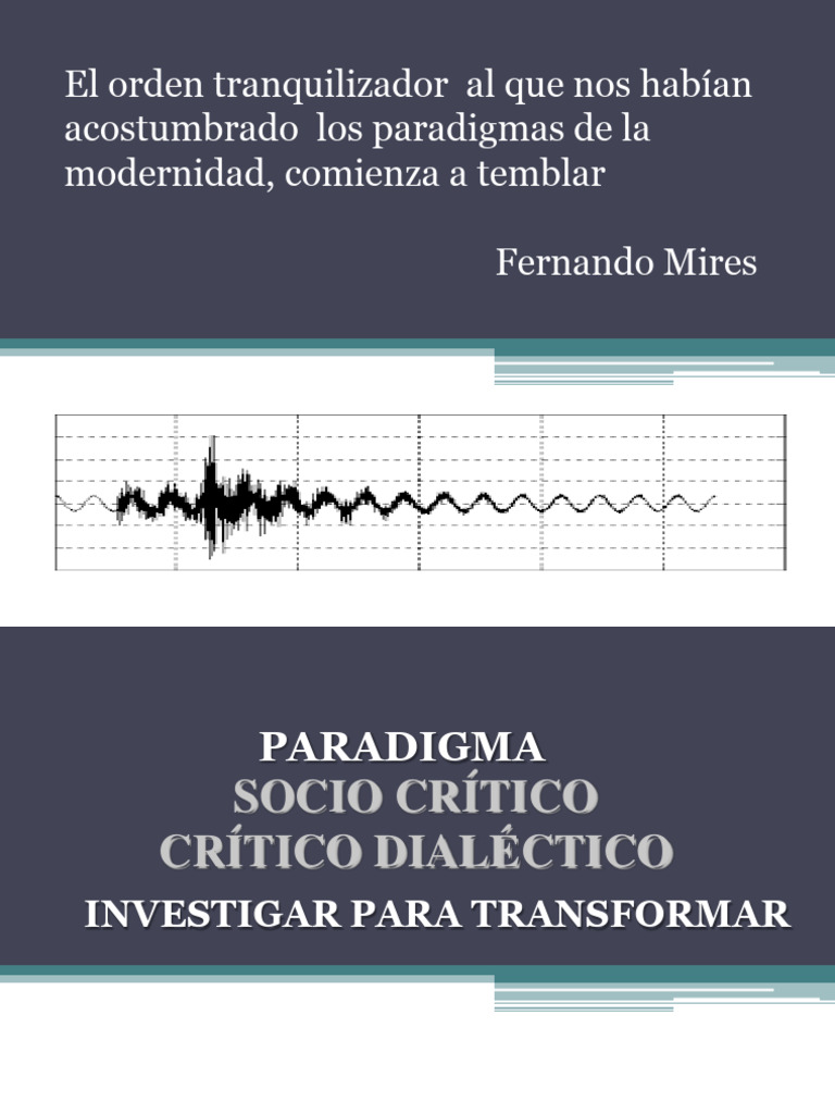 Paradigma Socio-Crítico y Transformación Social | PDF | La teoría ...