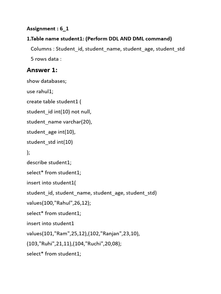 Assignment1 Solution | PDF