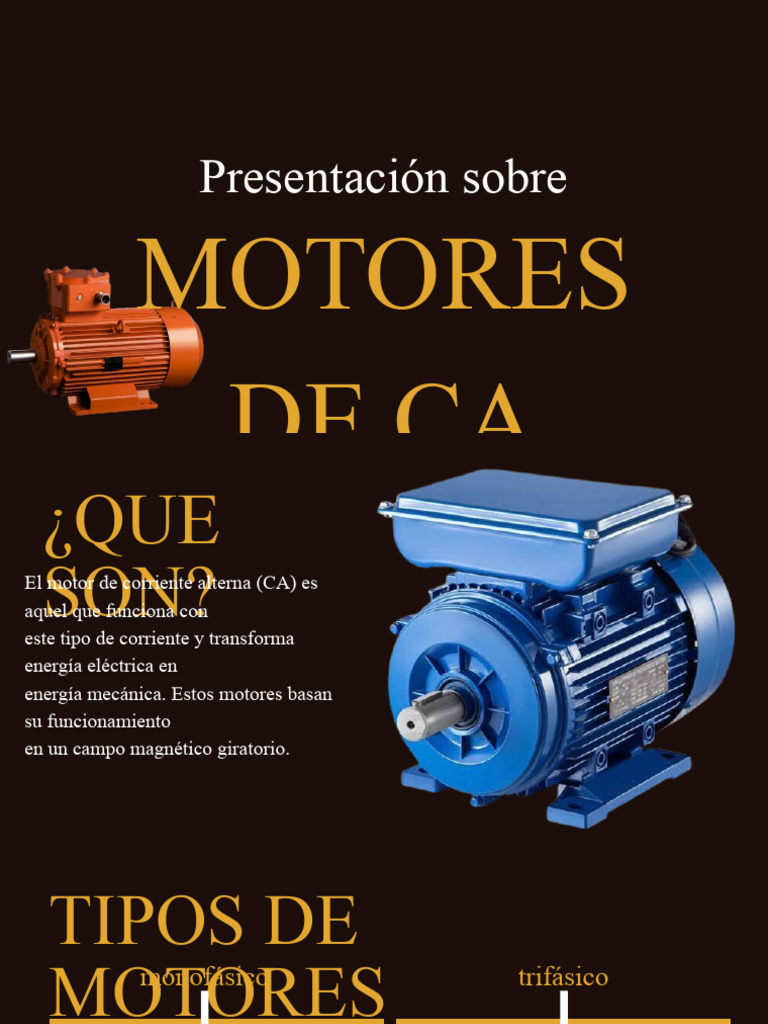 Motores de CA | PDF | Motor eléctrico | Bienes manufacturados
