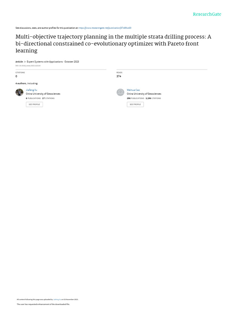 Multi-Objective Trajectory Planning in The Multiple Strata Drilling Process A Bi-Directional ...