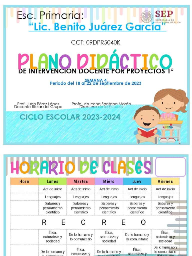 1° Sem4 Planeación 23-24 | PDF | Evaluación | Alimentos