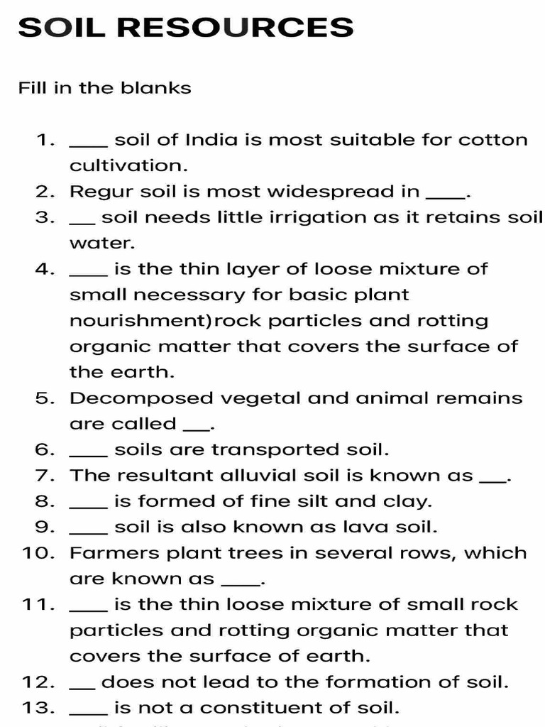 Soil Resources Notes | PDF | Soil | Erosion