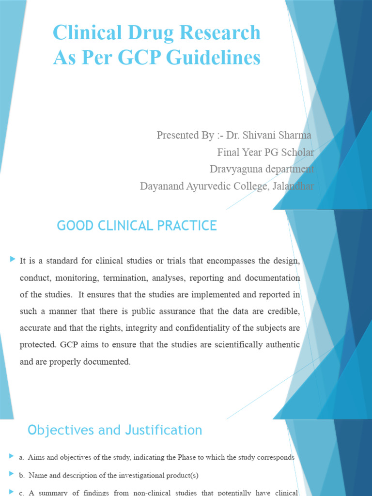Clinical Drug Research As Per GCP Guidelines Dr. Shivani Sharma | PDF | Clinical Trial | Phases ...