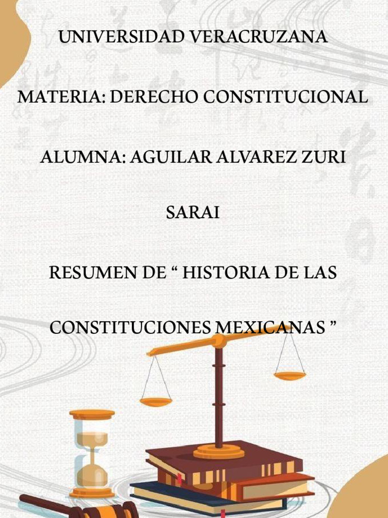 Resumen Aguilar álvarez Historia De Las Constituciones Pdf