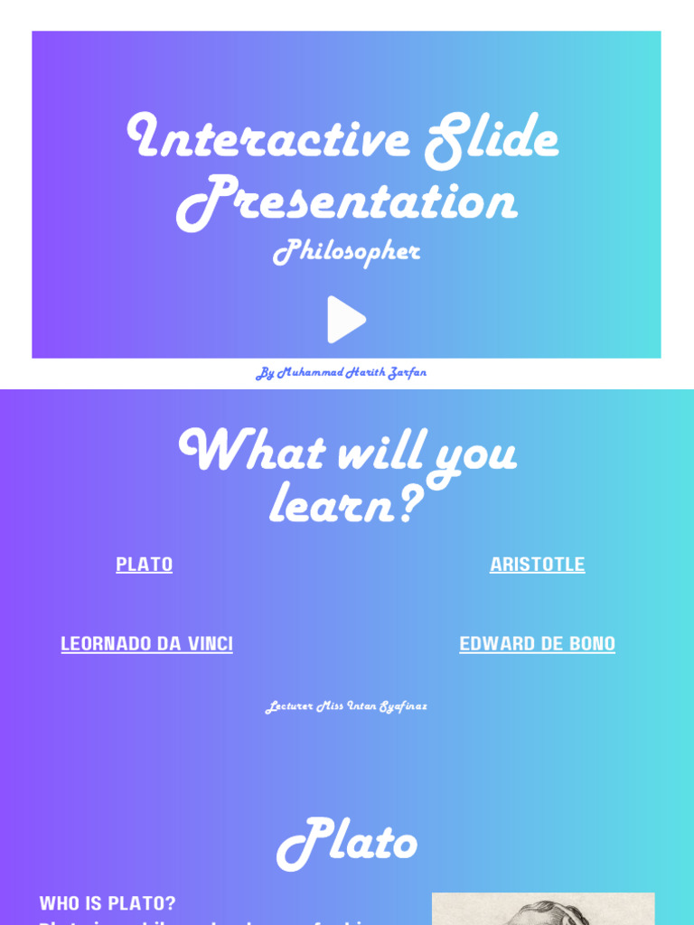 Philosophers Presentation | PDF | Aristotle | Plato