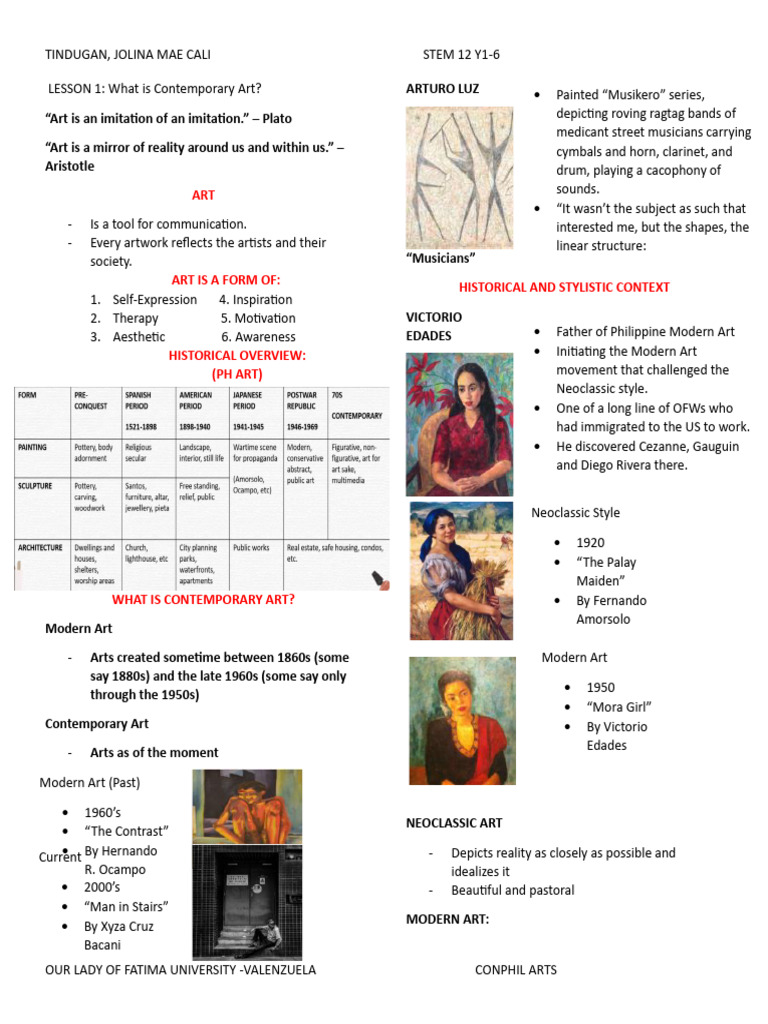 Conphil 1 and 2 - 240204 - 183441 | PDF | Art