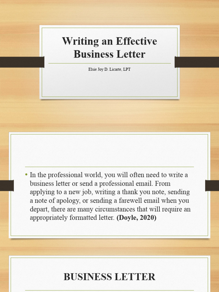 Business Letter Writing Guide | PDF