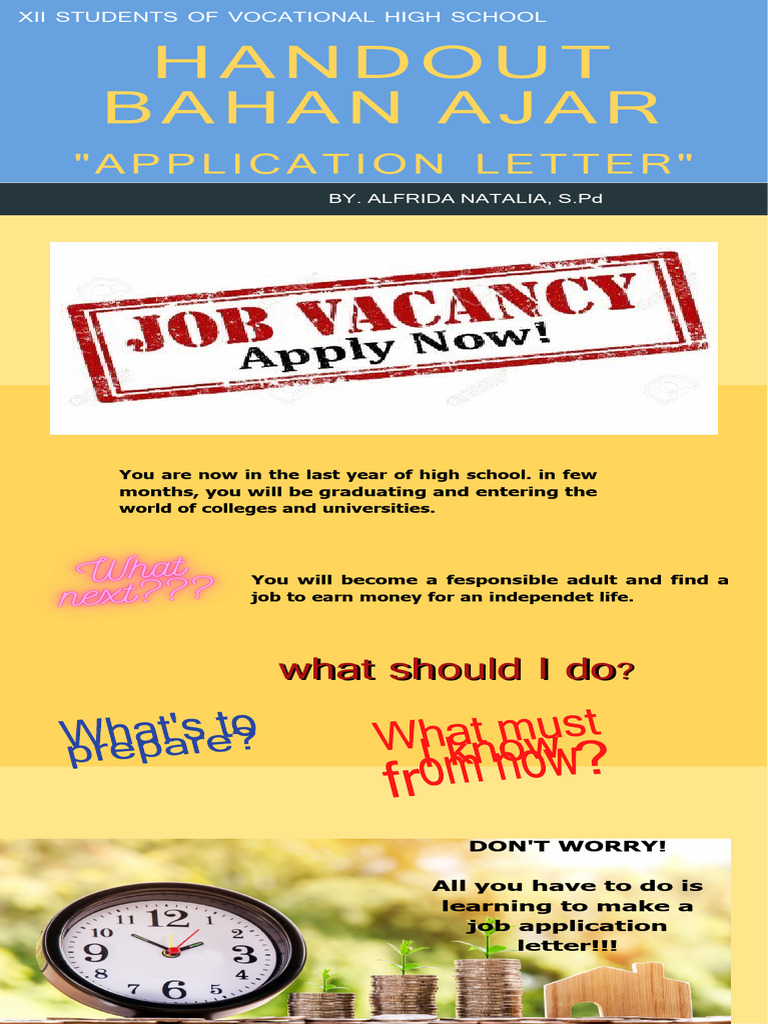 Handout Application Letter | PDF