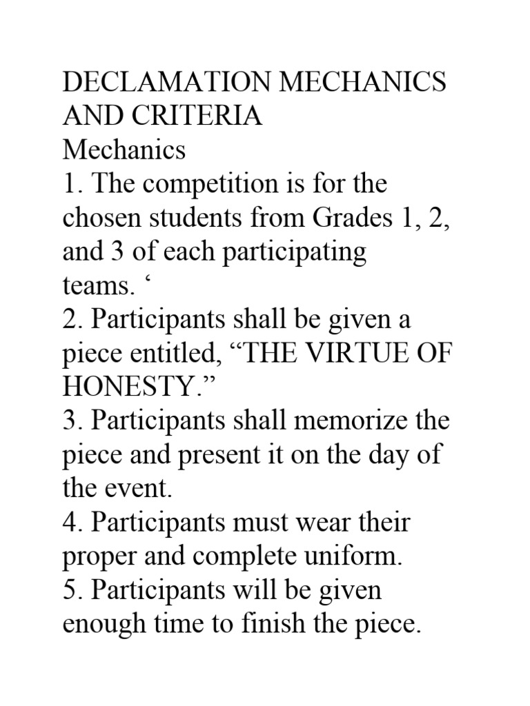 Declamation Mechanics and Criteria | PDF | Persuasion