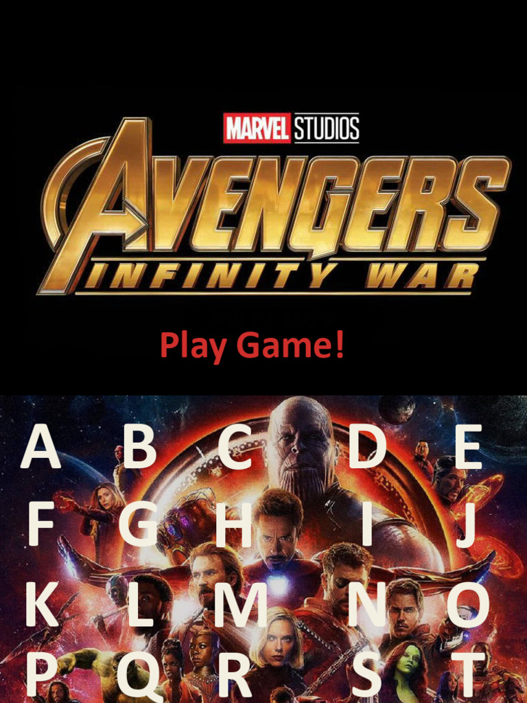 Avengers Infinity War PPT Game | PDF