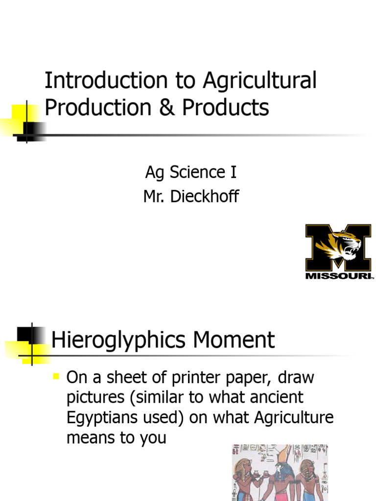 Intro To Agriculture | PDF | Agriculture | Cattle