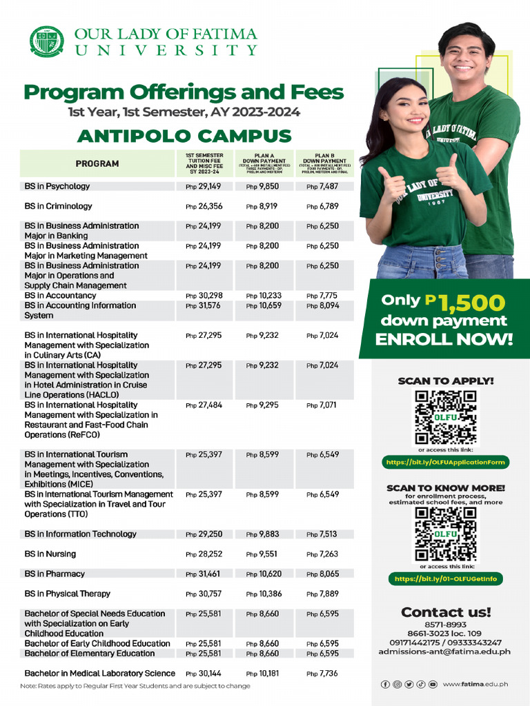 OLFU TF Flyers SY2023-2024-ANT (Final) - 1st Year | PDF