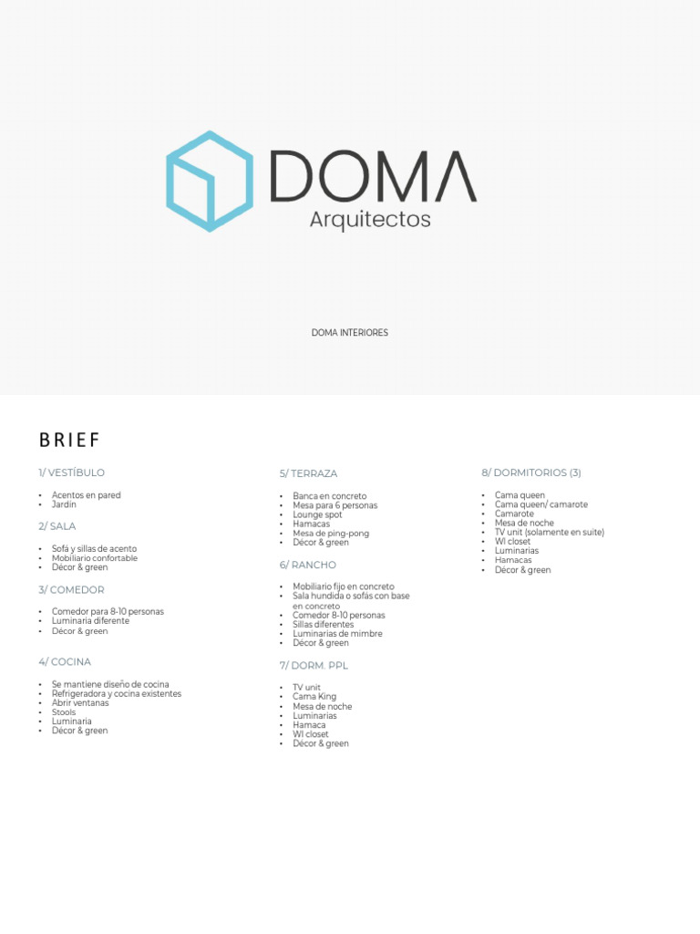 PresentaciónInteriores DOMA | PDF | Sofá | Mueble