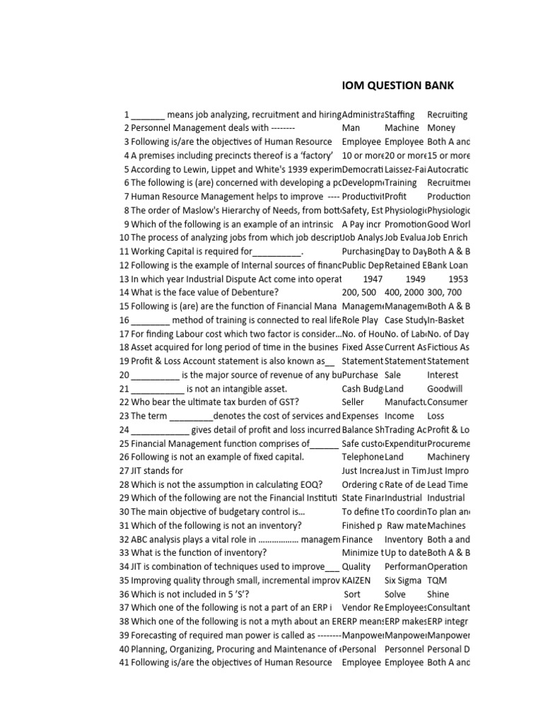 Updated Question Bank Ptii | PDF | Expense | Goodwill (Accounting)