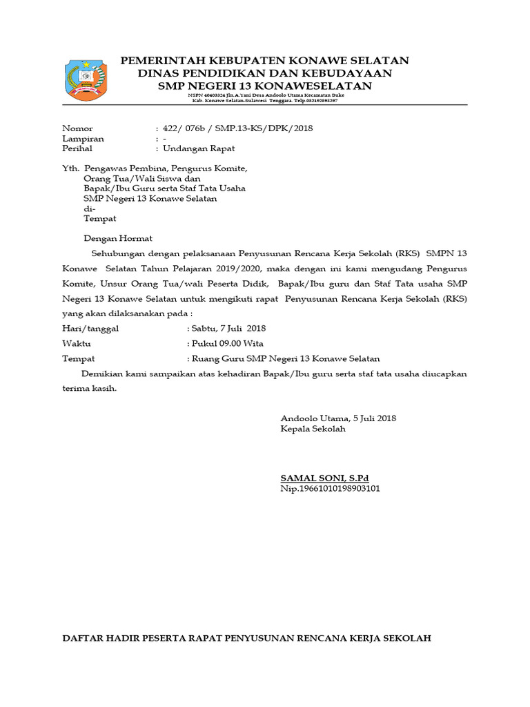 Undangan Rapat | PDF