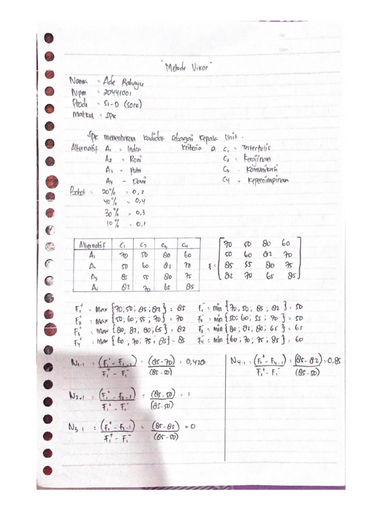 Metode Vikor | PDF