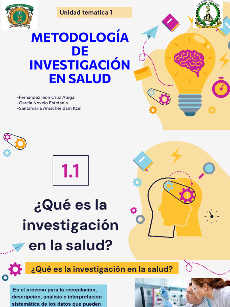 Unidad Temática 1. Metodología de Investigación en Salud | PDF | Experimentar | Medicina