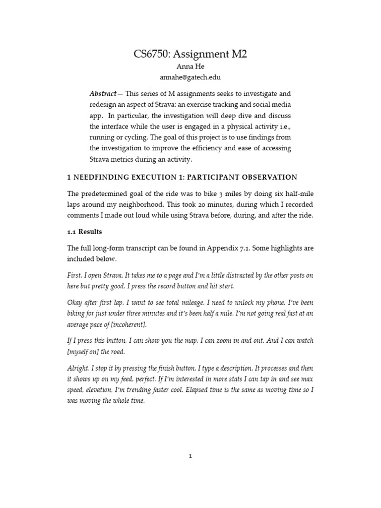 Assignment M2 | PDF | Sampling (Statistics) | Wearable Technology