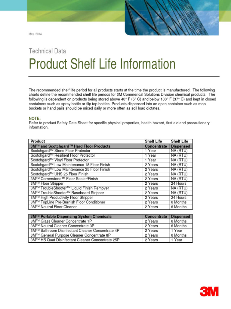 3mtm Product Shelf Life Information | PDF | Implied Warranty | Legal ...