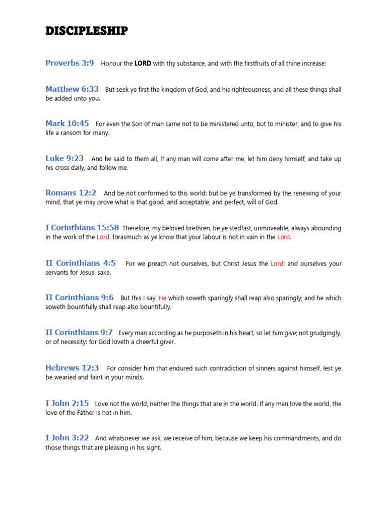 DISCIPLESHIP | PDF | Disciple (Christianity) | Jesus