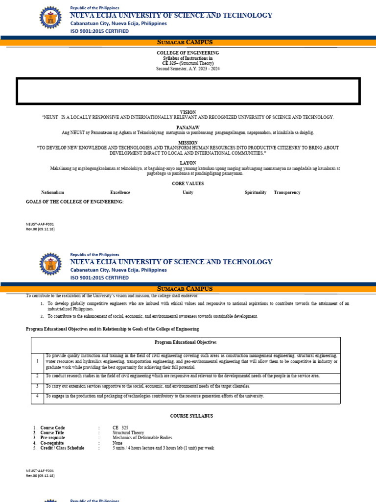CE 325 Structural Theory | PDF | Beam (Structure) | Structural Analysis