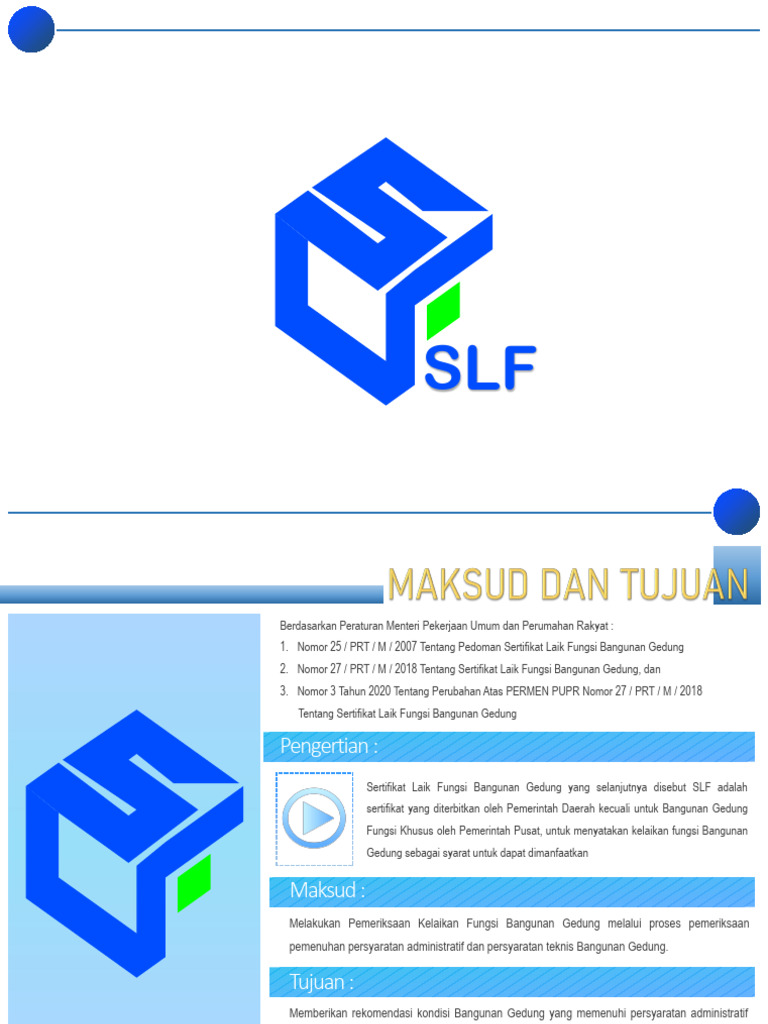 Penjelasan Pekerjaan SLF | PDF