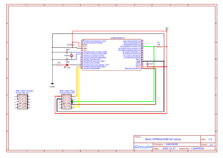 ATMEGA328P-AU Basic Schematic Kakushin | PDF | Computer Engineering | Computer Hardware