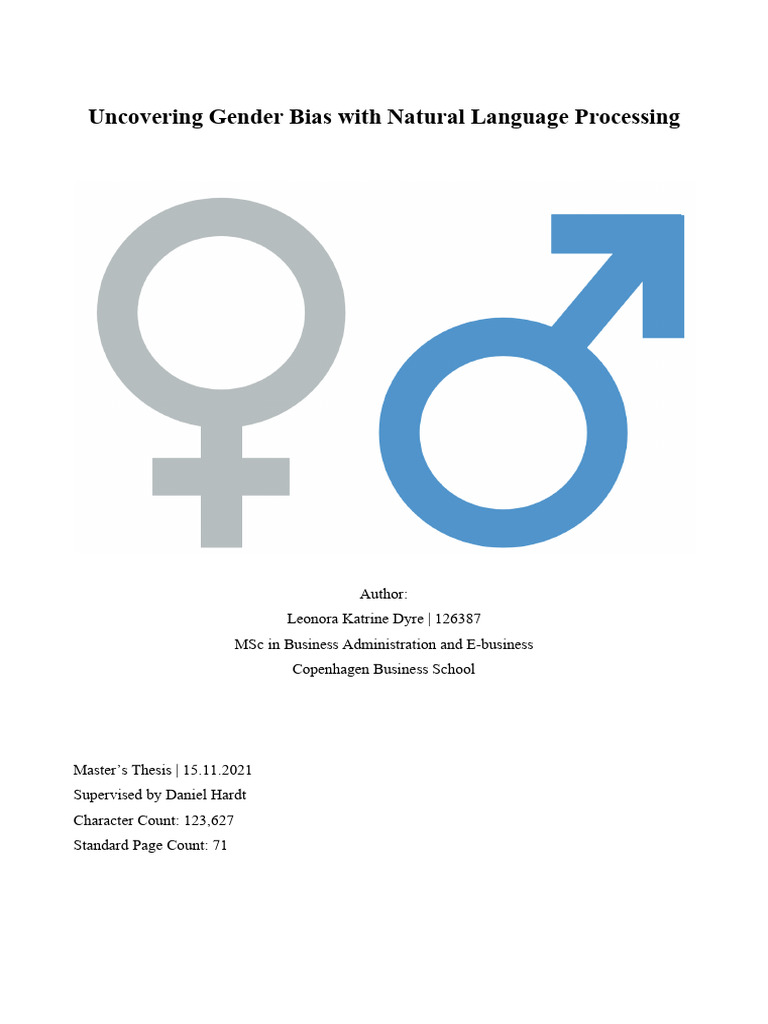 Uncovering Gender Bias With Natural Language Processing | Download Free PDF | Machine Learning ...